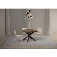 Table extensible 90x90/246 cm effet bois noyer Everyday | Maisons du Monde