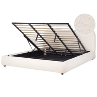 Letto contenitore Bouclé Bianco sporco 180 x 200 cm Sezanne | Maisons ...