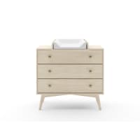 Commode avec table à langer et 3 tiroirs vert | Maisons du Monde