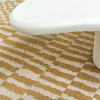 Waschbarer gelber Teppich für drinnen und draußen 140x200cm Structures ...