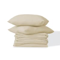 Parure de couette gaze de coton beige La sultane | Maisons du Monde