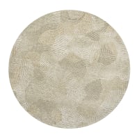 Tapis salon et chambre tissé plat Diam 140 cm Beige Meditation coral ...