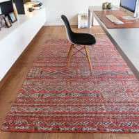 Vintage-Teppich 70er Jahre mit geometrischem Muster Rot 80x140 Groovy ...