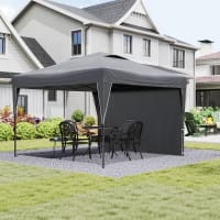 Tonnelle pliant 3x3 m avec 4 poids en métal et polyester blanc Sole ...