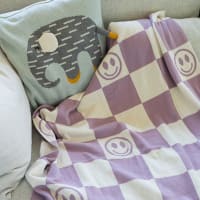 Couverture pour enfant "Smiley" moutarde | Maisons du Monde