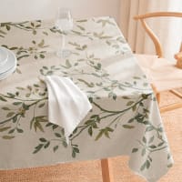 Tovaglia antimacchia 100% cotone verde 155x155 cm Seleni | Maisons du Monde