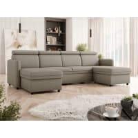 Sofá rinconero de color marrón claro 174x94x370cm Clovis 109 | Maisons ...