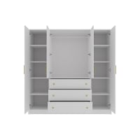 Armadio portadocumenti, 4 scomparti, serratura, grigio 140x90x40cm ...