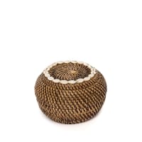 Cesto in giacinto d’acqua e foglia di banana marrone 54x54x35 cm Chungu ...