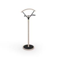 Galán de noche de madera de haya y metal wengué-blanco 117x42x34 cm ...