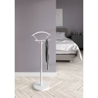Galán de noche de madera de haya y metal wengué-blanco 117x42x34 cm ...