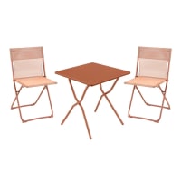 Ensemble 1 table, 4 chaises pliantes ultra-compactes en acier Balcony ...