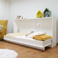 Cama abatible apertura paralela bouclé camel 200x200 cm Lounge ...