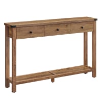 Console d'entrée bois clair 2 plateaux 2 tiroirs Rivano | Maisons du Monde