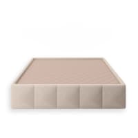 Cama arcón 160x200 en tejido chenilla beige, base incluida Marcy ...