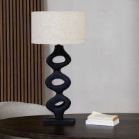 Tischlampe aus Holz 40cm, schwarz Matteo | Maisons du Monde