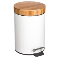 Papelera de pedal rectangular de metal negro 5 litros 30 cm | Maisons ...