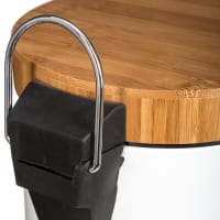 Papelera de pedal rectangular de metal negro 5 litros 30 cm | Maisons ...