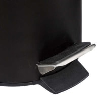 Papelera de pedal rectangular de metal negro 5 litros 30 cm | Maisons ...