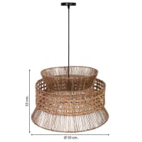 Lámpara de techo Boston de cuerda natural marrón Ø60 cm E27 | Maisons ...