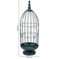 Jaula decoración de metal gris 29x29x81h cm | Maisons du Monde