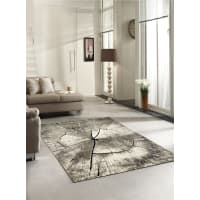 Tappeto da soggiorno grafite marrone crema astratto 160x220 VALLEY ...
