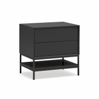 Mesita de noche 2 cajones negro Coventry | Maisons du Monde