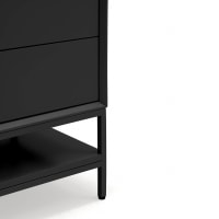 Mesita de noche 2 cajones negro Coventry | Maisons du Monde
