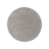 Tappeto tondo taftato pelo raso (15mm) bianco 80 D Villa rosso ...