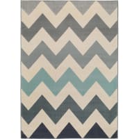 Alfombra de salón turquesa amarillo gris 120 x 170 cm LAZUR | Maisons ...