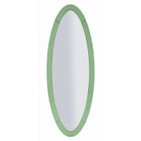 Specchio da parete con cornice in vetro verde cm 55x2x150 Baku ...