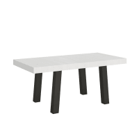 Mesa extensible 90x160/420 cm efecto madera roble natural, hierro Proxy ...