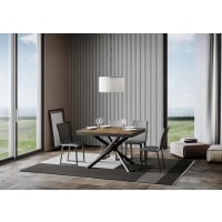Table extensible effet bois noyer 90x120/180 cm Ganty | Maisons du Monde