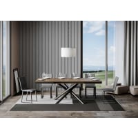Table extensible effet bois noyer 90x120/180 cm Ganty | Maisons du Monde