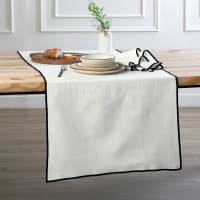 Chemin de table lin lavé blanc 50x150 Paul | Maisons du Monde