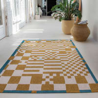 Alfombra lavable en interior/exterior amarillo 280x390cm Craft papercut ...