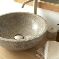 Lavabo in marmo grey ∅ 40 cm Exo stri | Maisons du Monde
