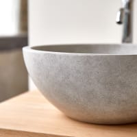 Lavabo in marmo grey ∅ 40 cm Exo stri | Maisons du Monde