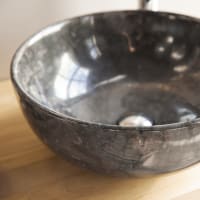 Lavabo in marmo black l. 50 cm Scrula slim | Maisons du Monde