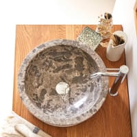Lavabo in marmo grey ∅ 40 cm Ibyza | Maisons du Monde