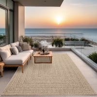 Alfombra lavable de algodón reversible duetto toffee 170x240 cm ...