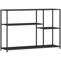 Console meuble style industriel avec prises usb bois marron Homcom ...