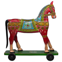 Figura decorativa caballo aluminio bicolor an. 40 cm | Maisons du Monde