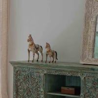 Figura decorativa caballo aluminio bicolor an. 40 cm | Maisons du Monde