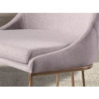 Silla de comedor con reposapiés en terciopelo crema Elmira | Maisons du ...