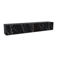 Mobile tv moderno in vetro scanalato 140 x 39 x 45 cm marrone nero Keam ...