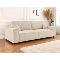 Canapé convertible beige 3 places Feel | Maisons du Monde
