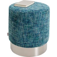 Runder Hocker aus Boucle Stoff mit Metallbeinen, 40x40cm Albane ...