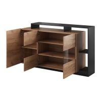 Aparador efecto madera mármol blanco 123x35 cm Brunale | Maisons du Monde
