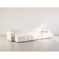 Canapé panoramique 7 places En U en Tissu Taupe Nicole | Maisons du Monde